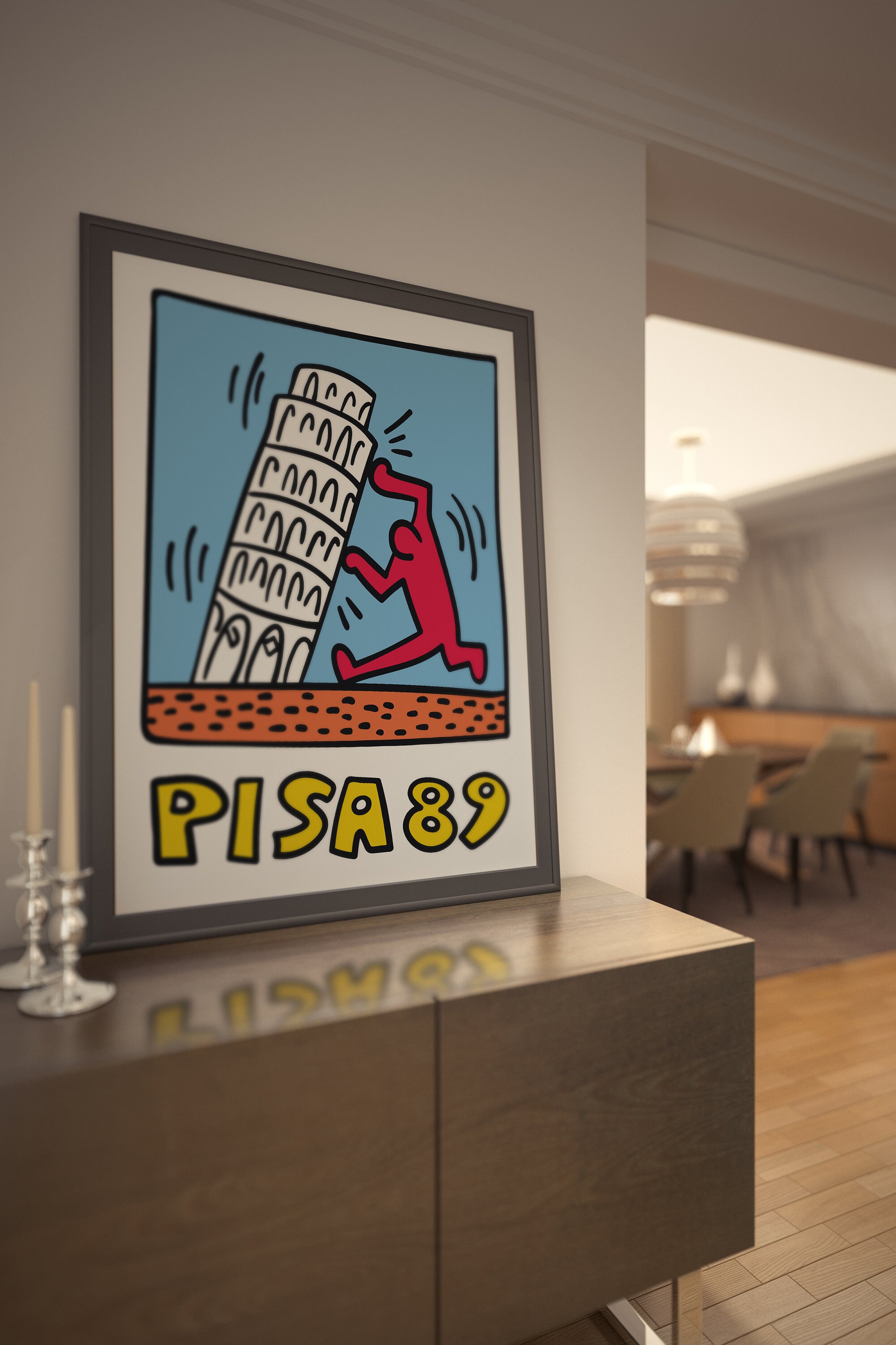 Keith Haring Pisa Tower Poster Pop Art Print Graffiti Wall Art - Etsy ...