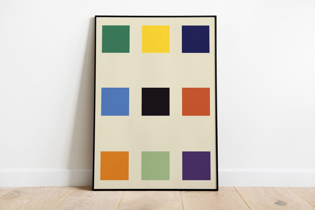 Ellsworth Kelly Nine Squares Art Deco Moma Poster, Mid Century Modern ...