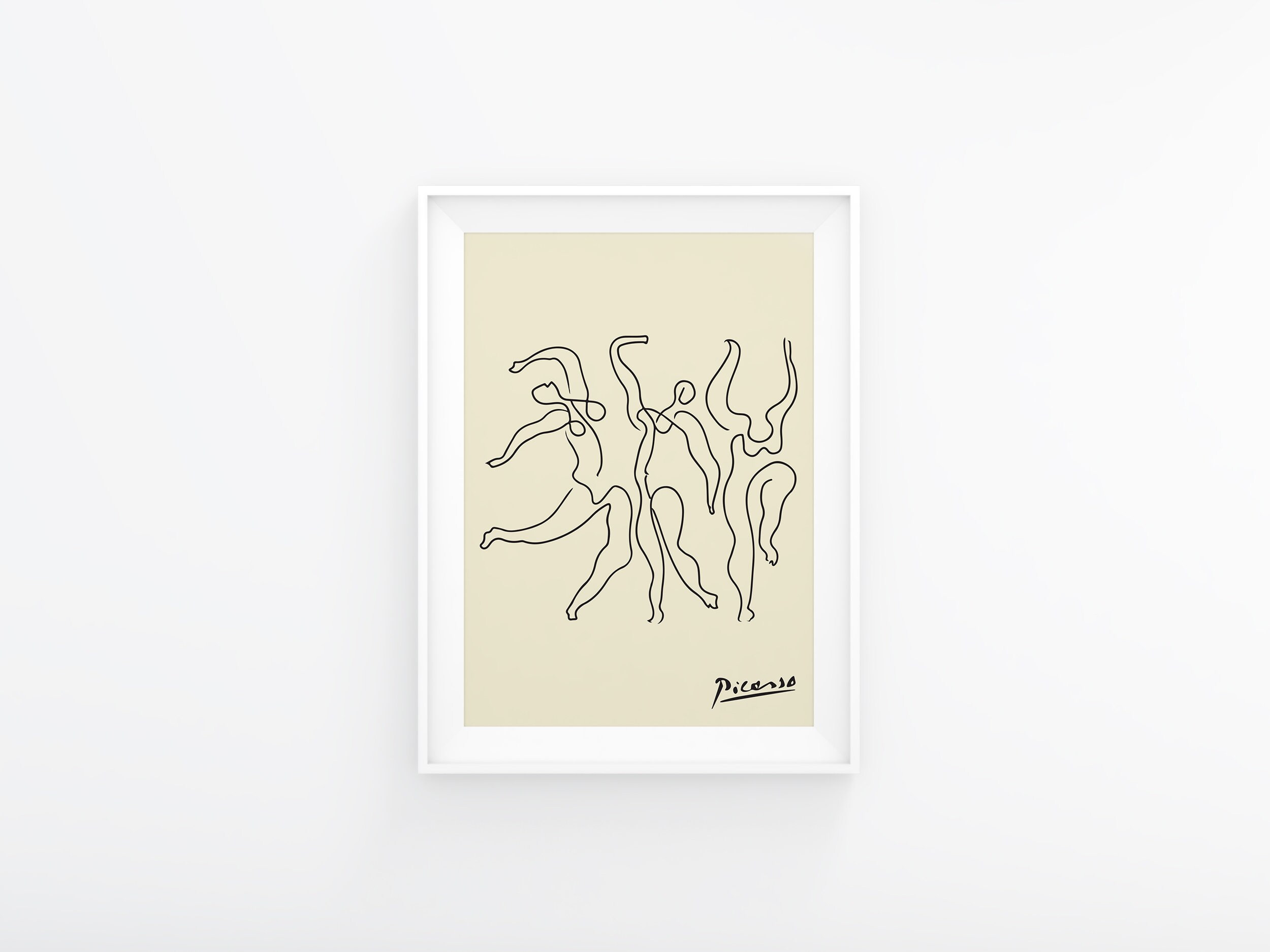 Pablo Picasso Three Dancers Print One Line Art Drawing Poster | Etsy UK