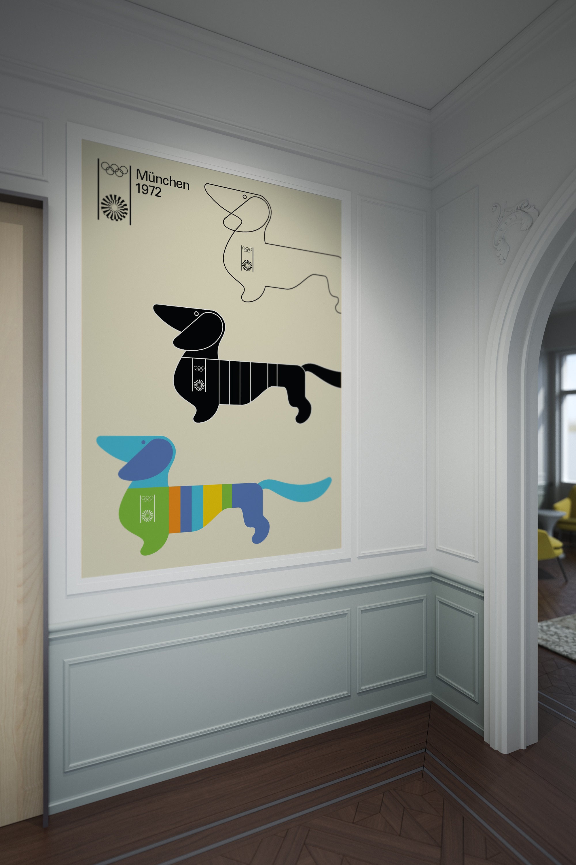 Munich 1972 Olympic Games Waldi Dachshund poster Exhibition Posters ...