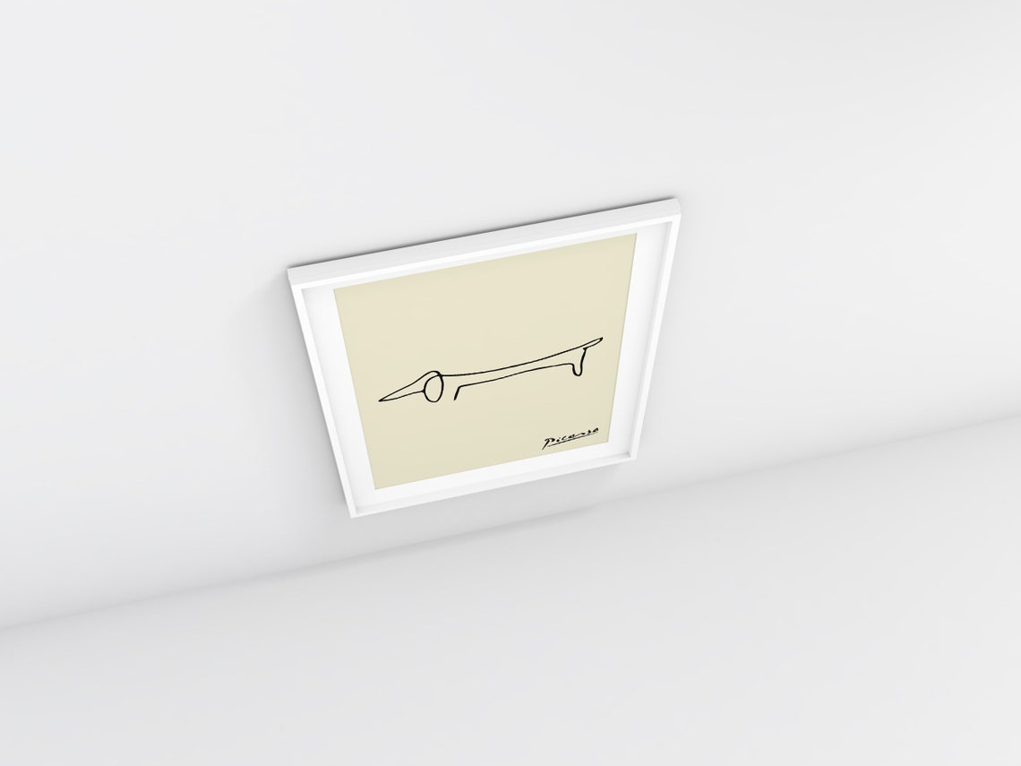 Pablo Picasso Hond / Teckel Print One Line Art Tekening poster | Etsy ...