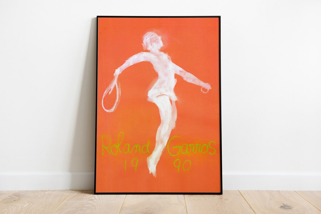 Roland Garros 1990 French Open Grand Slam Print Tennis Poster Tennis ...