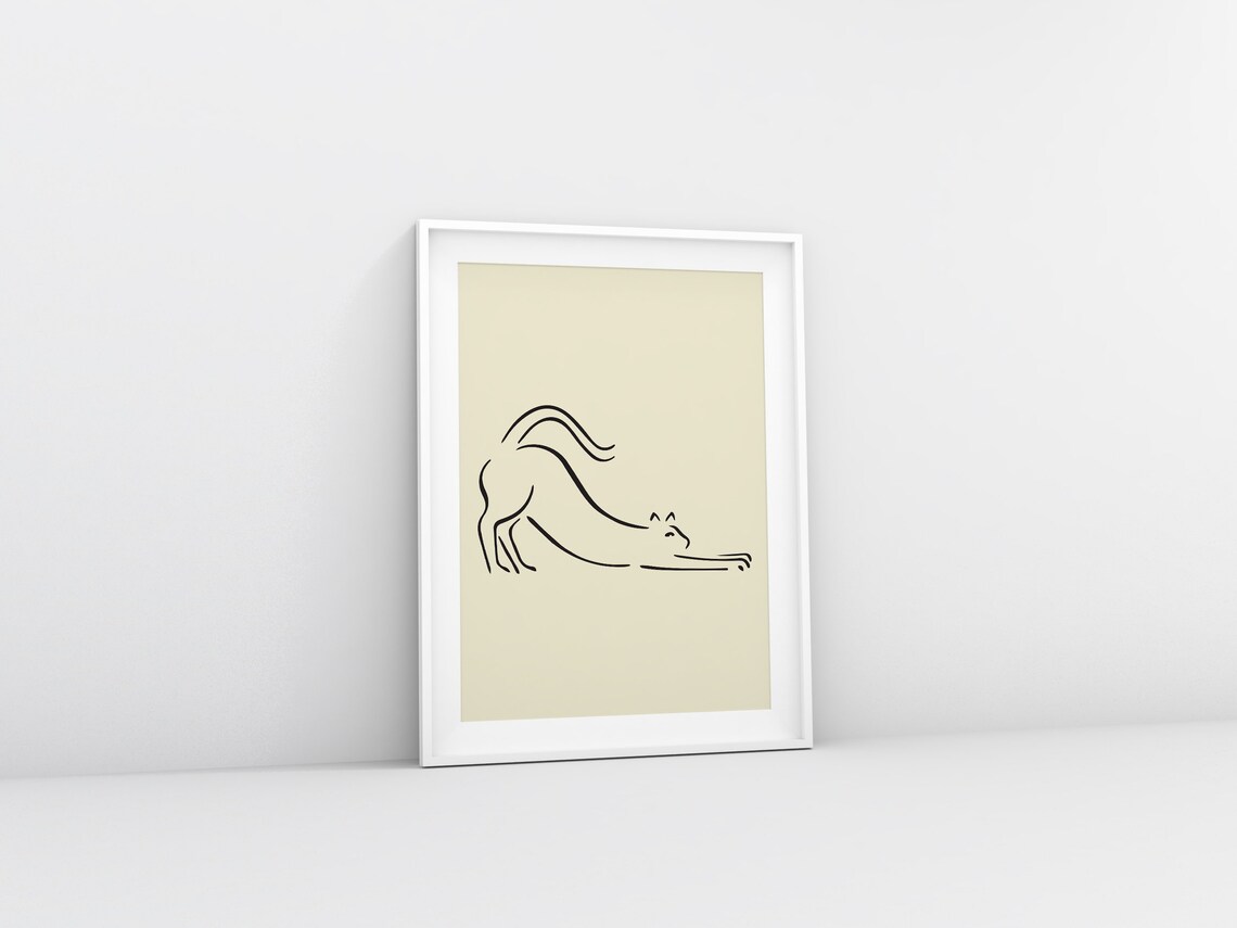 Pablo Picasso cat poster One Line Drawing Exhibition Poster | Etsy