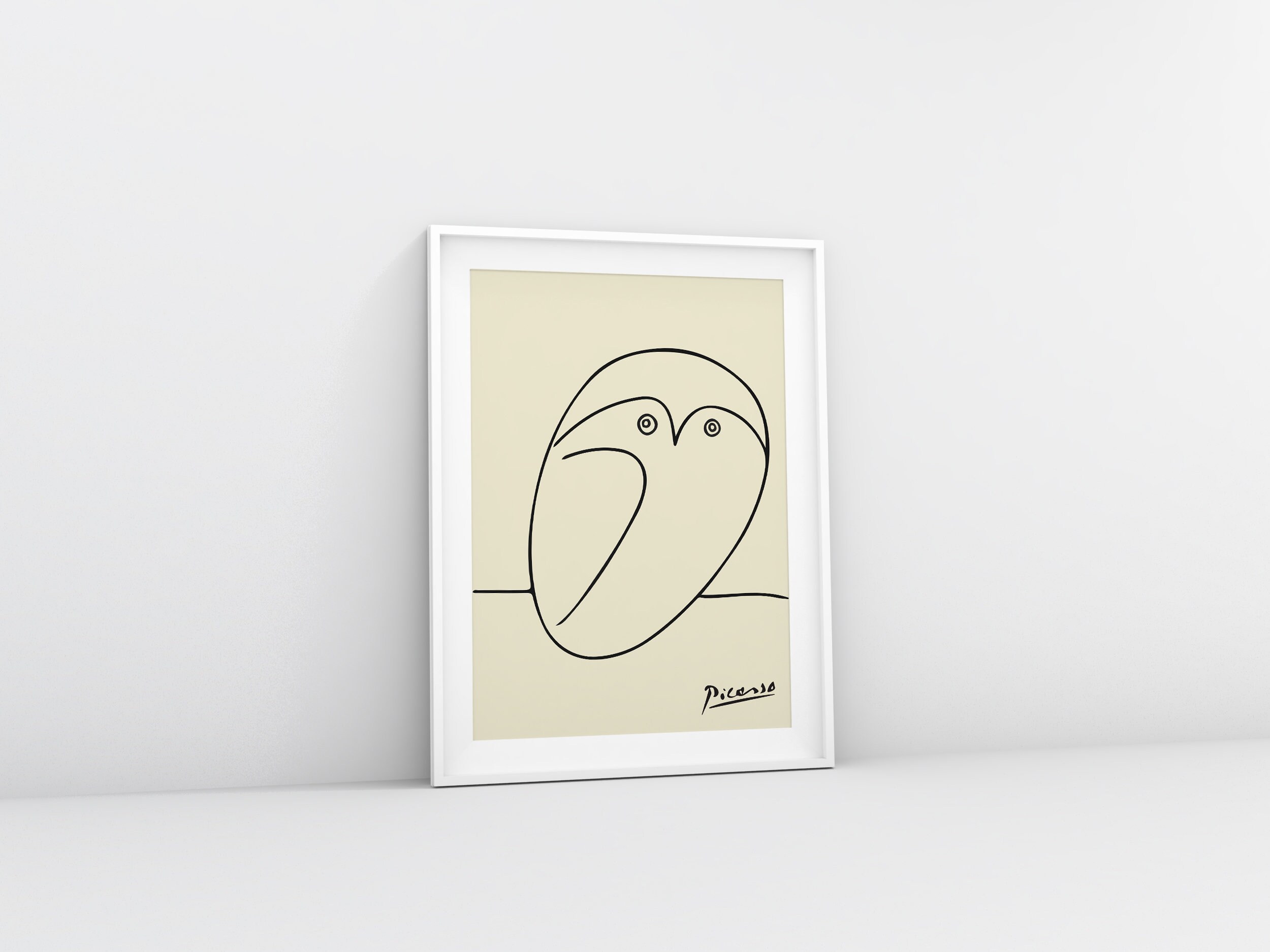 Pablo Picasso Owl Print One Line Art Drawing Poster - Etsy UK