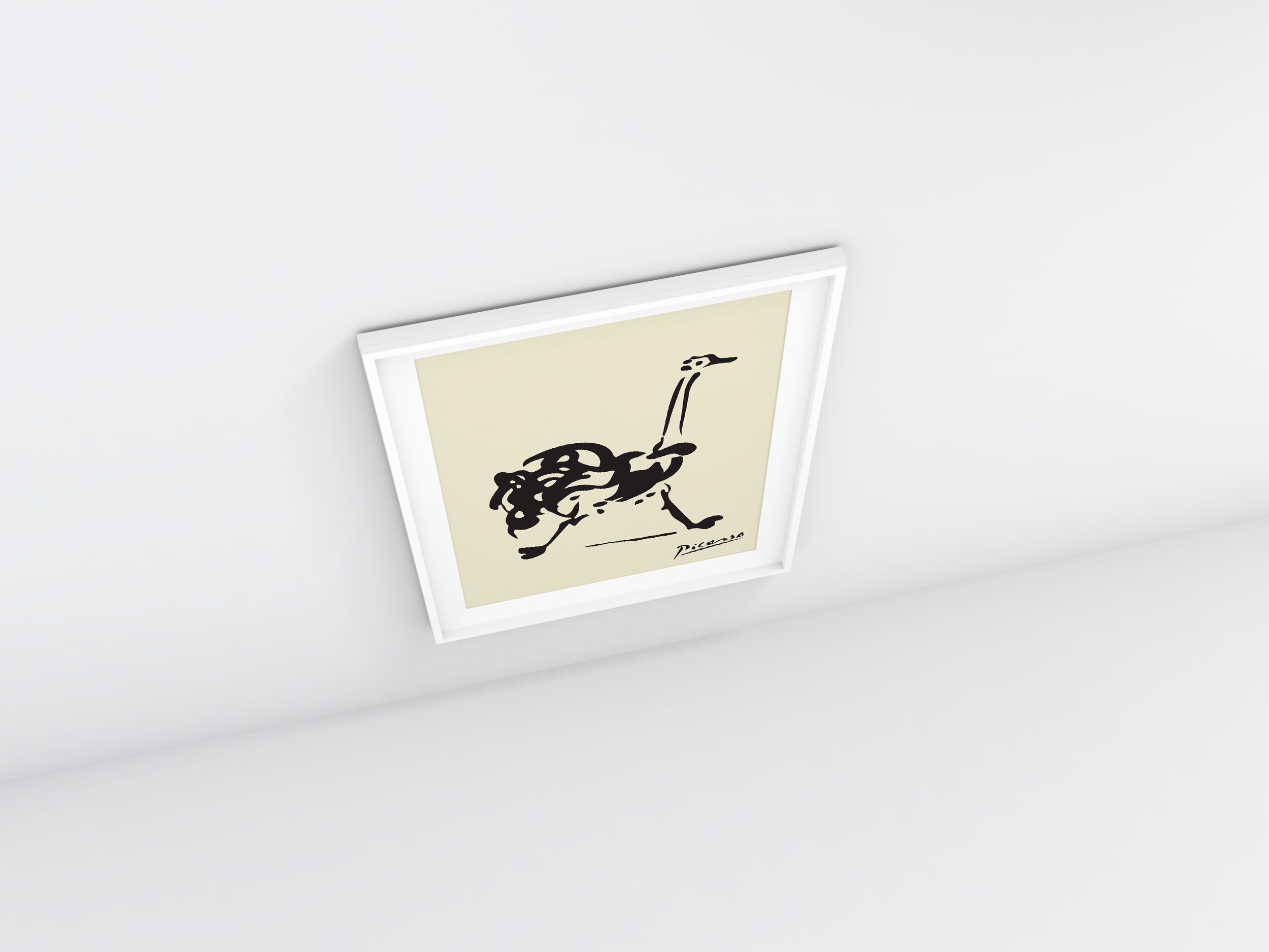 Pablo Picasso Ostrich Print One Line Art Drawing Poster - Etsy