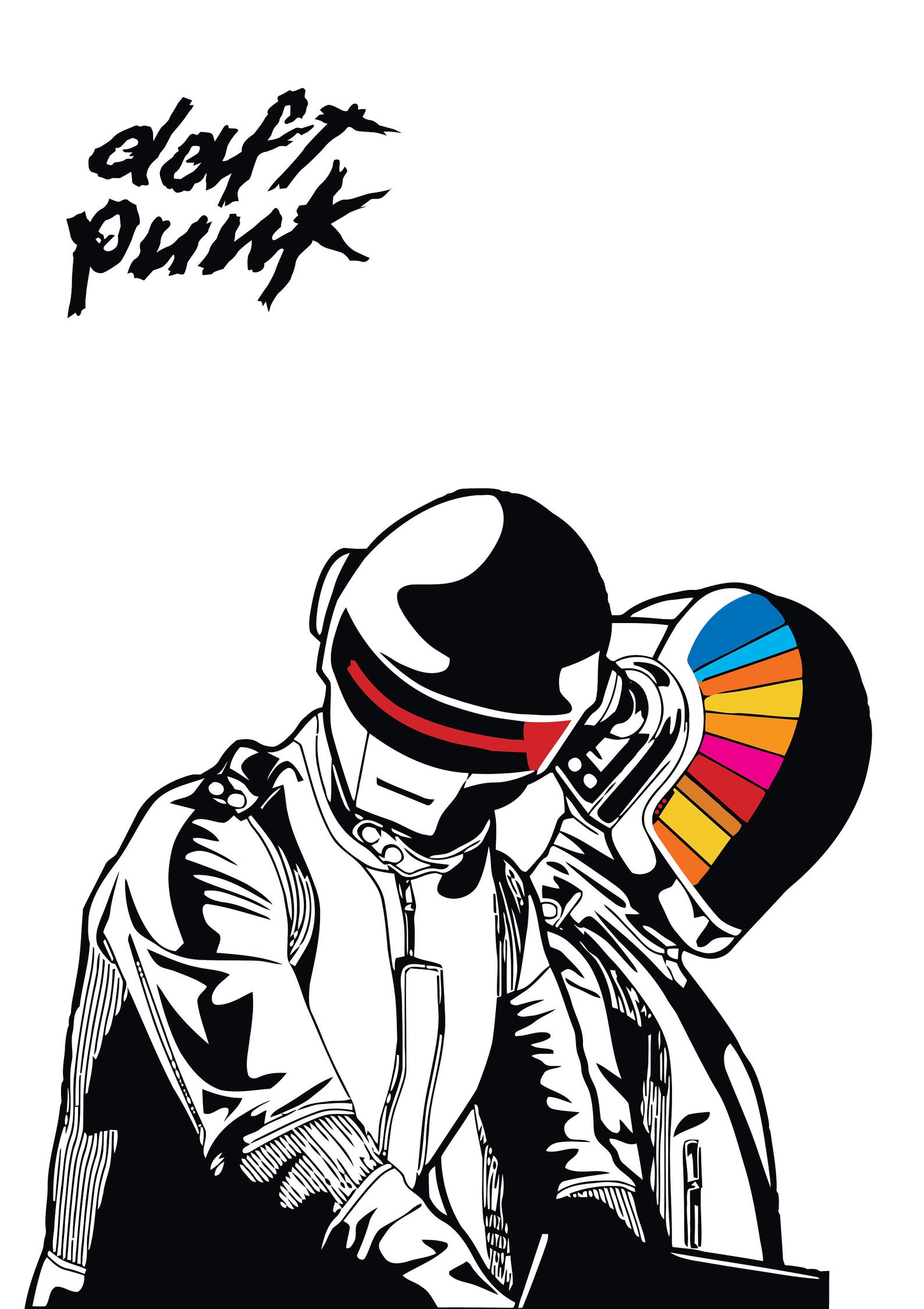 Daft Punk concert poster print vintage music poster gift | Etsy