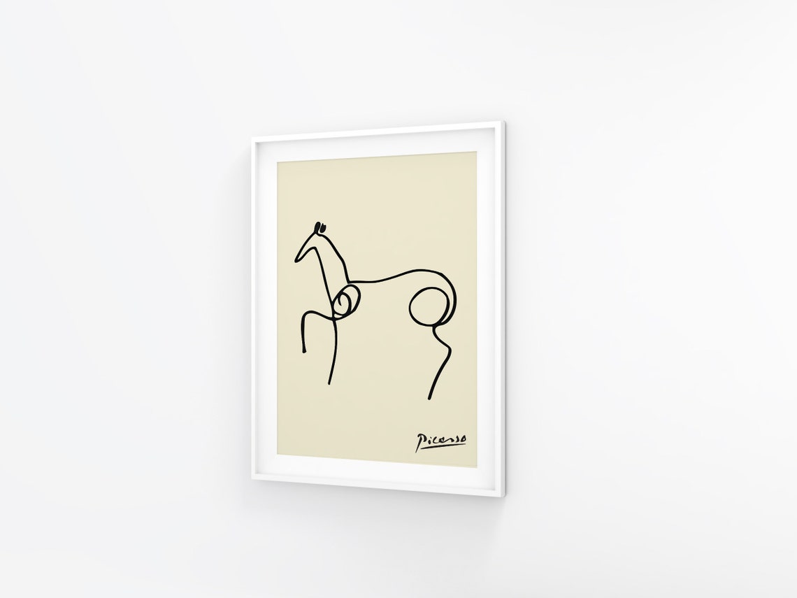 Pablo Picasso Horse Print One Line Art Drawing Poster - Etsy UK