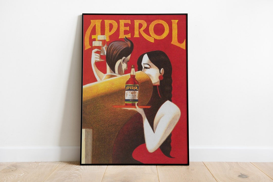 Aperol Spritz Ad Poster Cocktail Wall Art Print Pub Decor Vintage ...