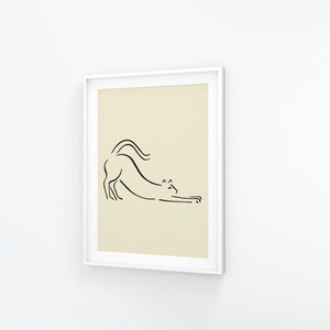 Pablo Picasso Cat Poster One Line Drawing Exhibition Poster, Minimalist ...