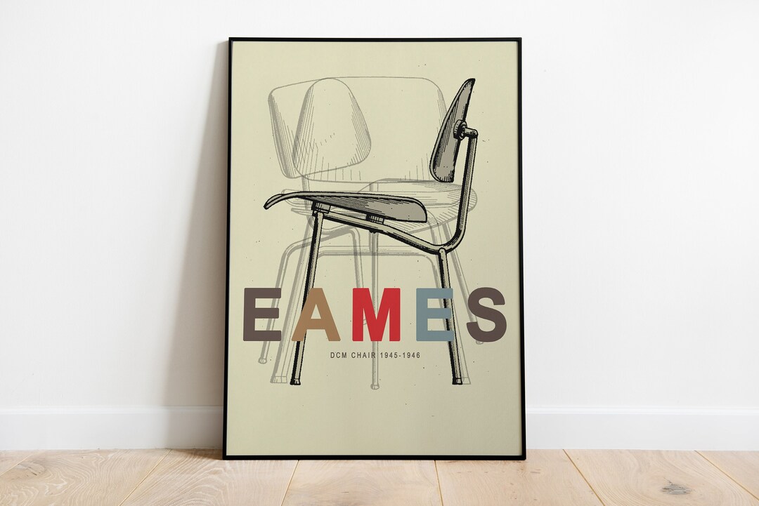 Eames Chair Print Bauhaus Apartment Aesthetic Poster Danish Modern Art ...