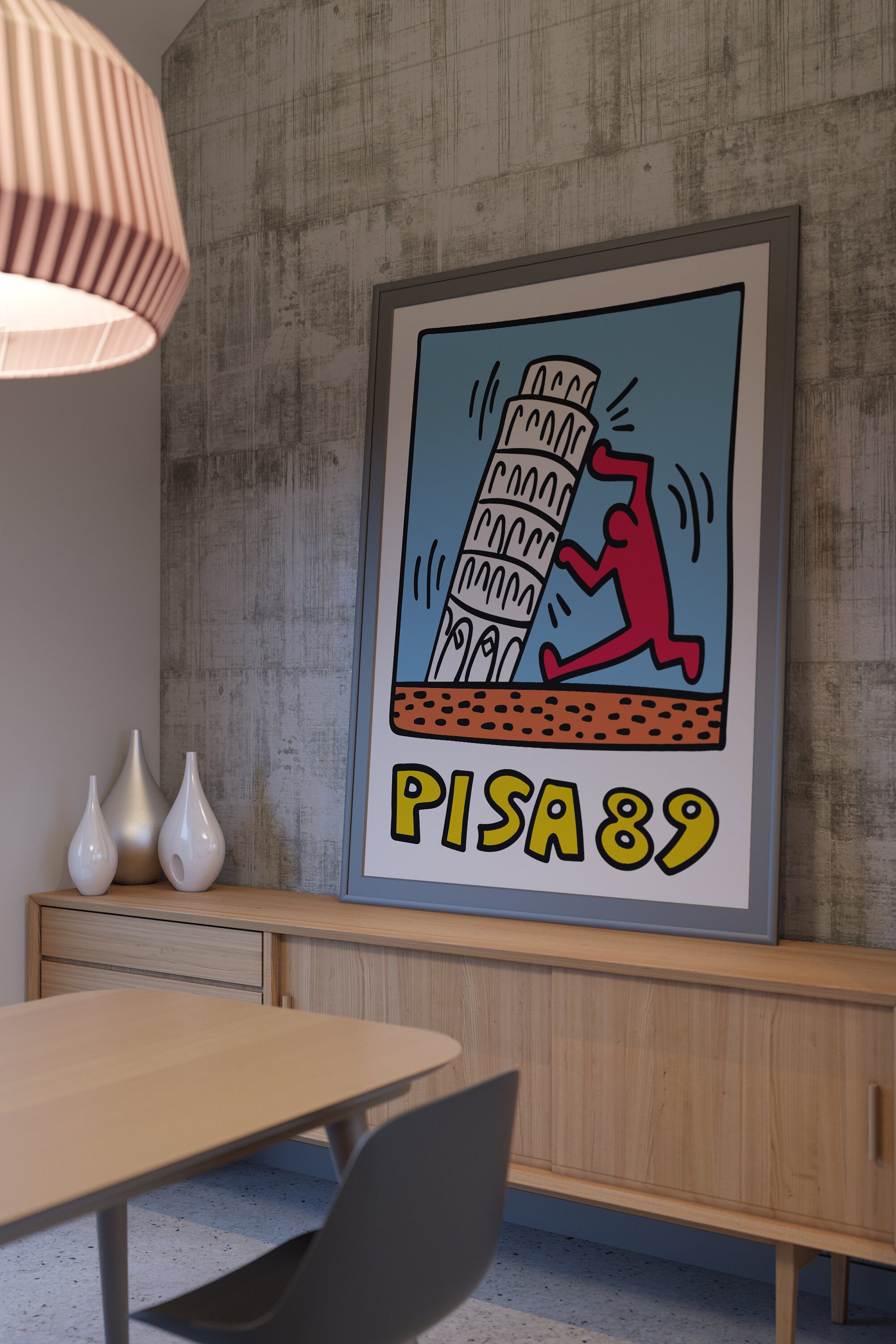 Keith Haring Pisa Tower Poster Pop Art Print Graffiti Wall Art - Etsy ...