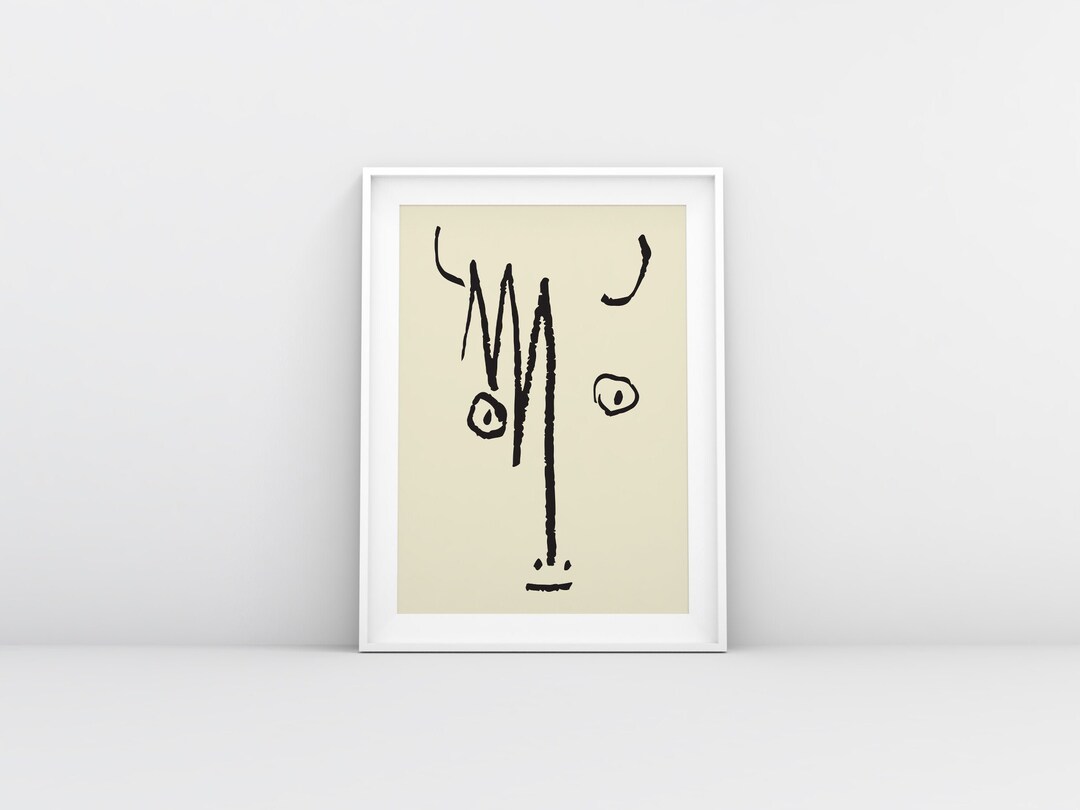 Pablo Picasso Ox Print One Line Art Drawing Exhibition Poster - Etsy