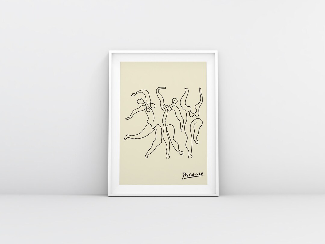 Pablo Picasso Three Dancers Print One Line Art Drawing Poster - Etsy UK