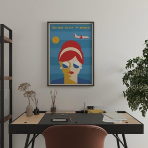 Retro BOAC Airline Travel Poster Aviation Wall Art Print Pilot Gift ...