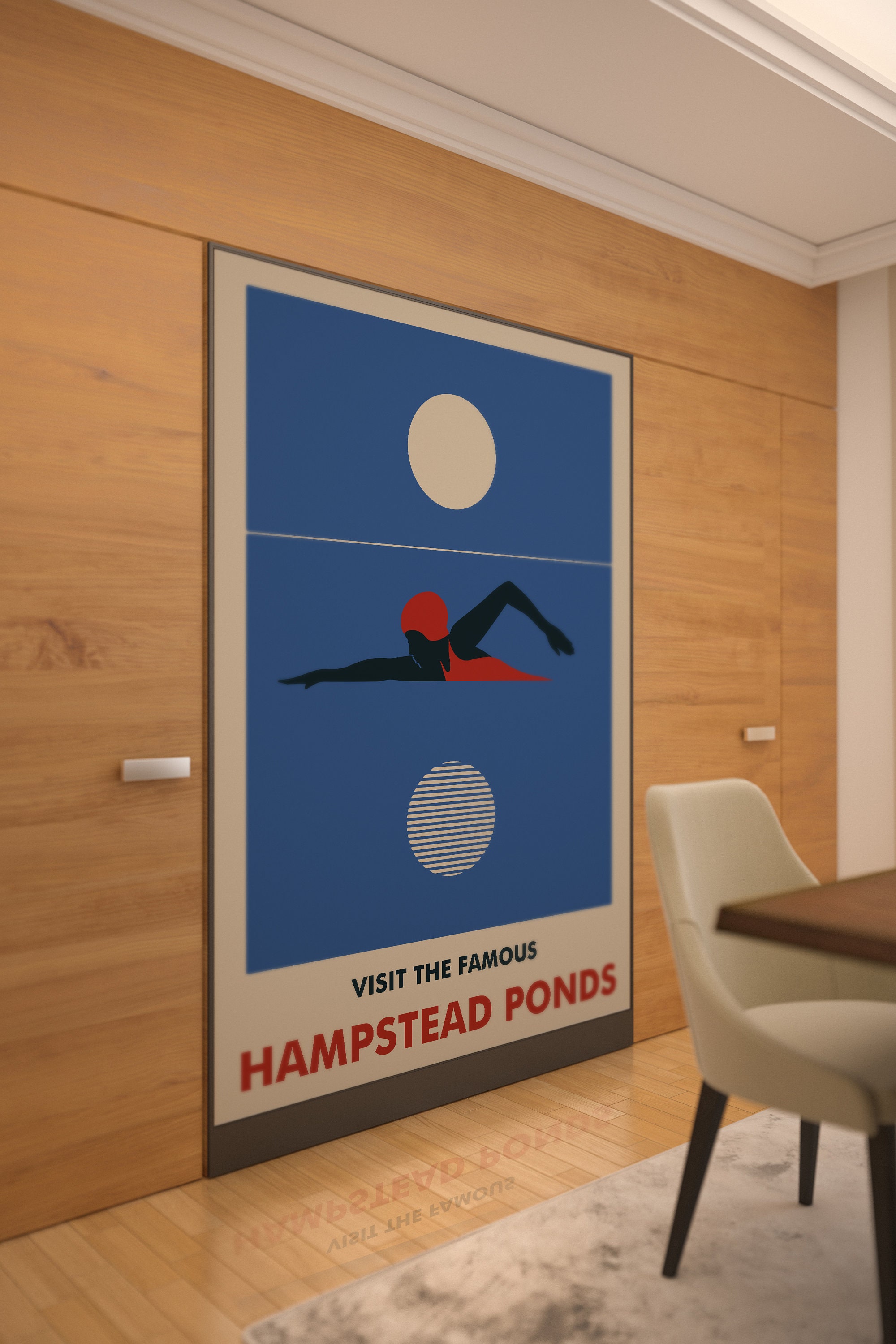 Hampstead Ponds Print London Park Poster Swimming Poster - Etsy