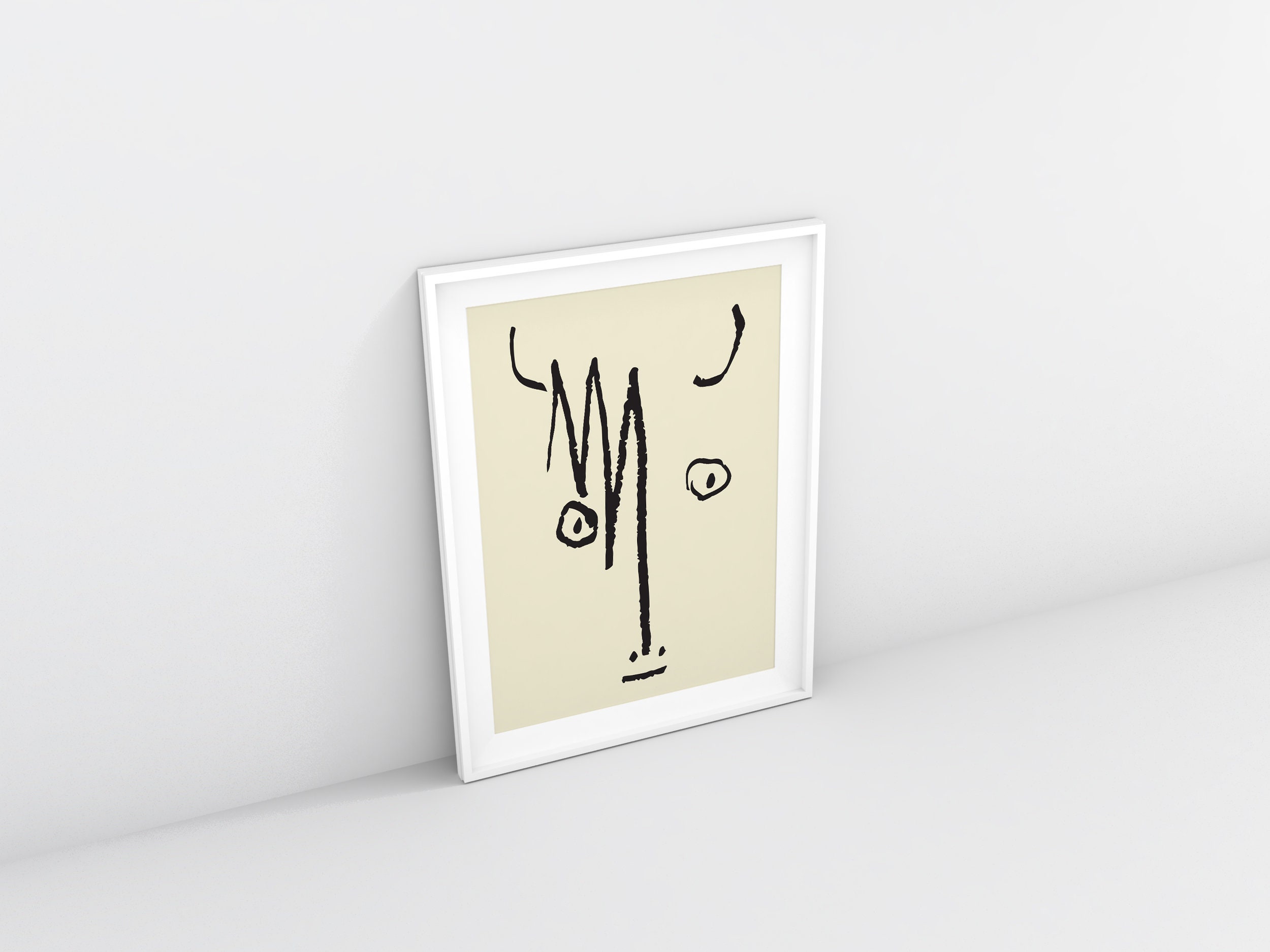 Pablo Picasso Ox Print One Line Art Drawing Exhibition Poster | Etsy