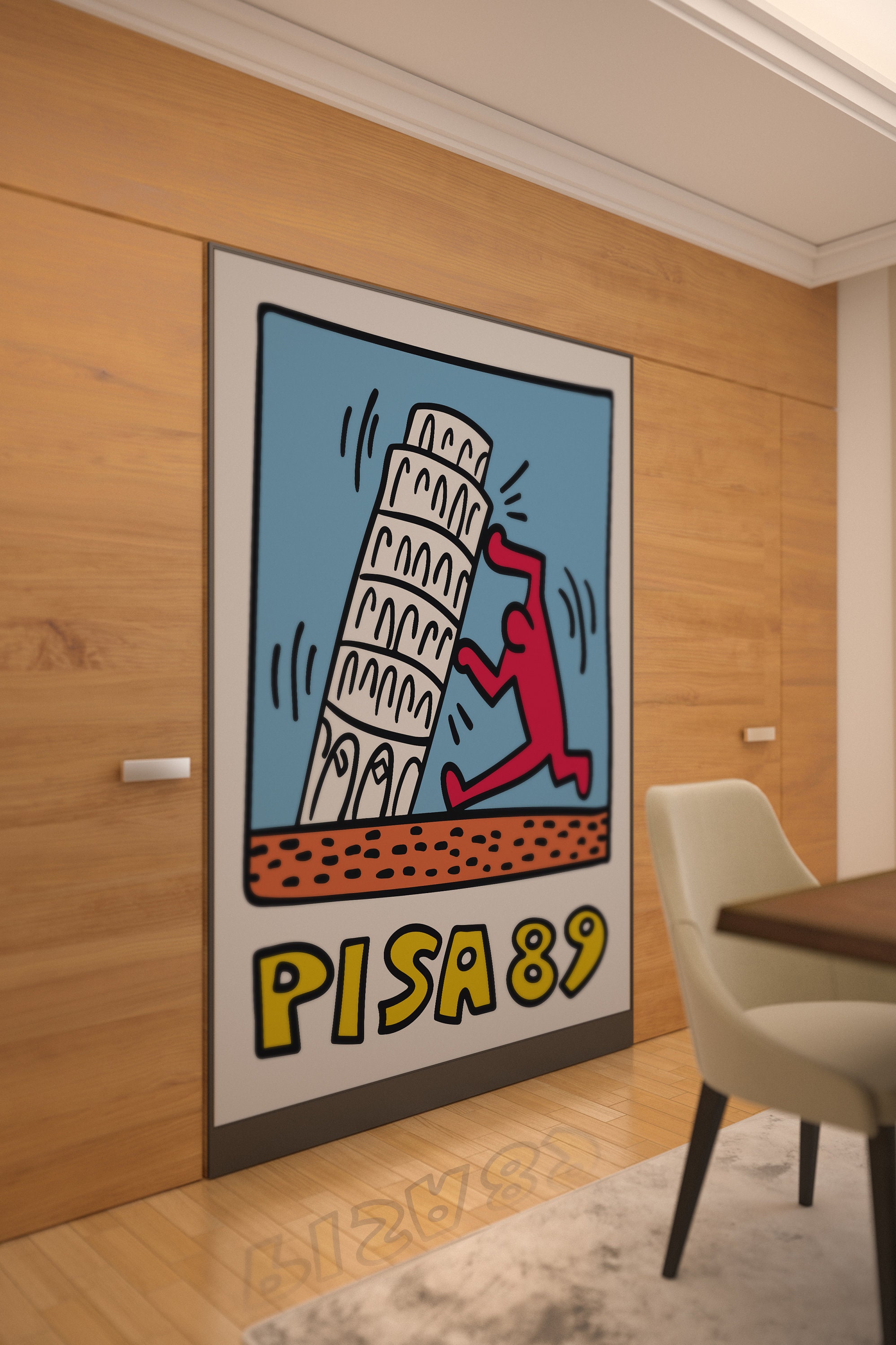 Keith Haring Pisa Tower Poster Pop Art Print Graffiti Wall Art - Etsy ...