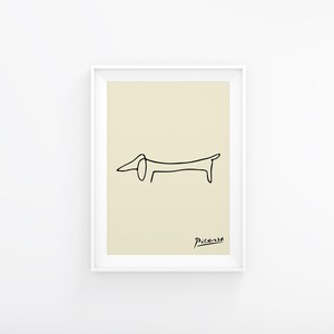 Pablo Picasso Hond / Teckel Print One Line Art Tekening poster - Etsy ...