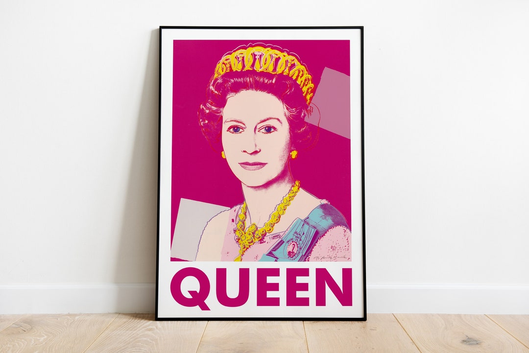 Queen Elizabeth II, Andy Warhol Poster, Pop Art, Famous Portrait ...