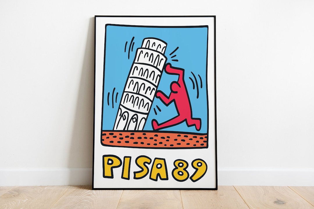Keith Haring Pisa Tower Poster Pop Art Print Graffiti Wall Art - Etsy UK