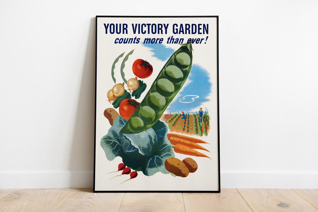 Grandma's Victory Garden Poster Wall Art Print Perfect Mother's Day ...
