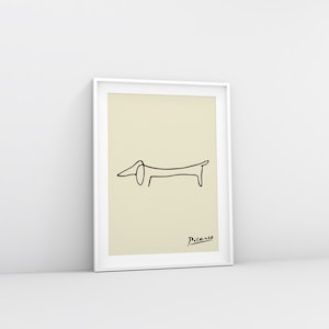 Pablo Picasso Hond / Teckel Print One Line Art Tekening poster - Etsy ...