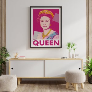 Queen Elizabeth II, Andy Warhol Poster, Pop Art, Famous Portrait ...