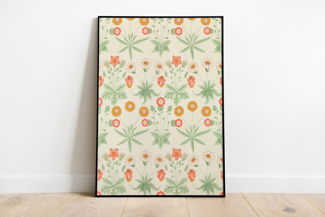 Vintage William Morris Daisy Pattern Print Floral Wall Art - Etsy