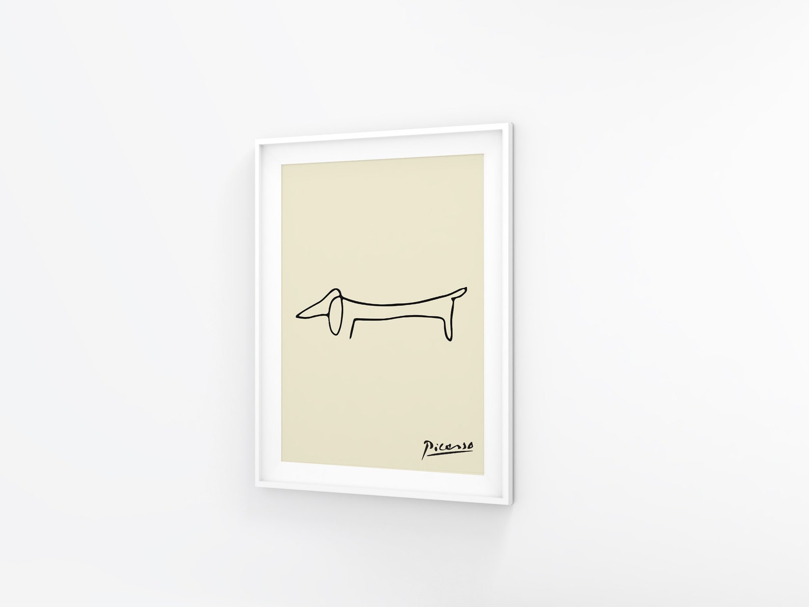 Pablo Picasso Hond / Teckel Print One Line Art Tekening poster | Etsy ...