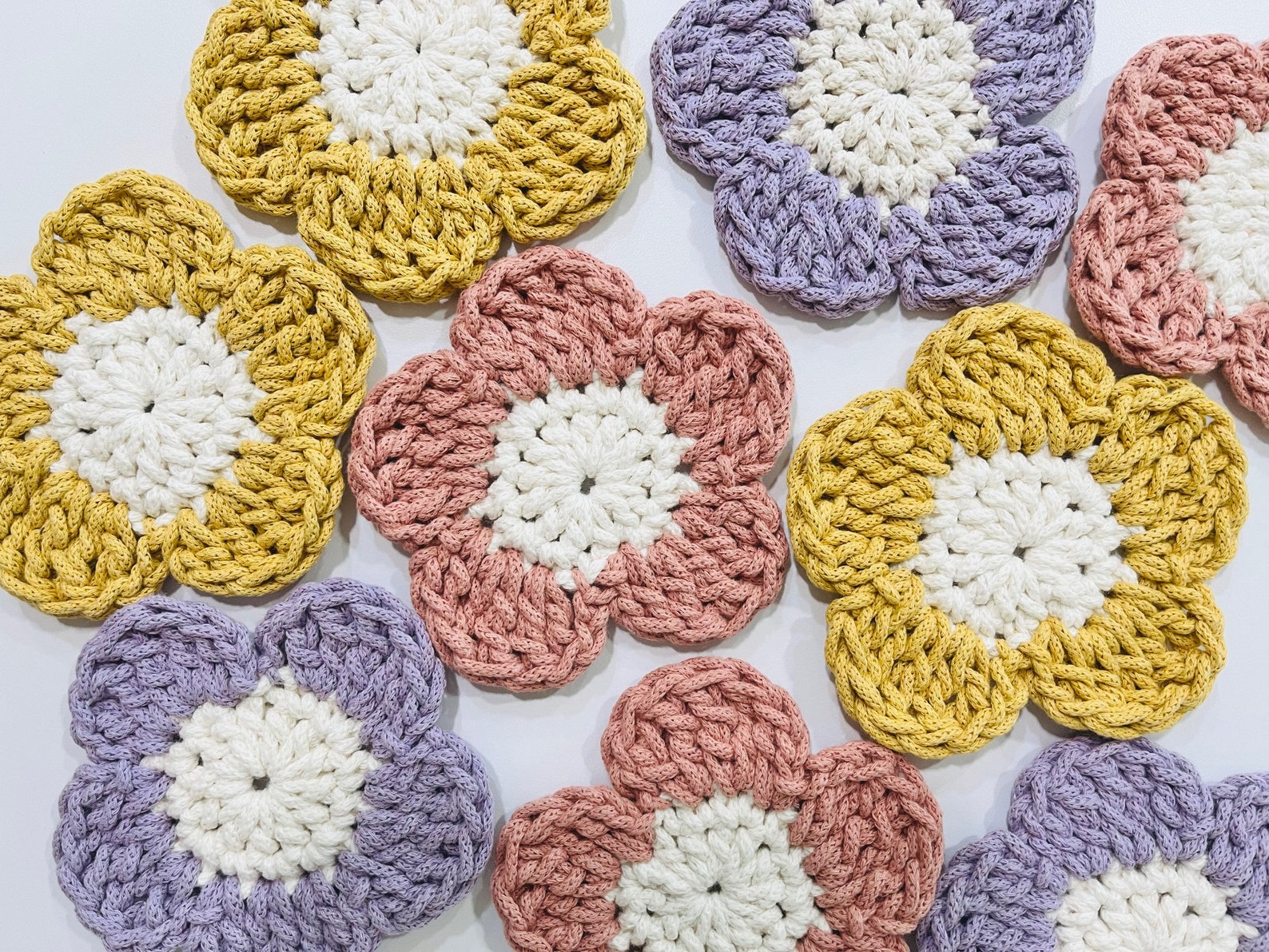 Daisy Flower Coaster Crochet Pattern/ Crochet Pattern /instant Download ...