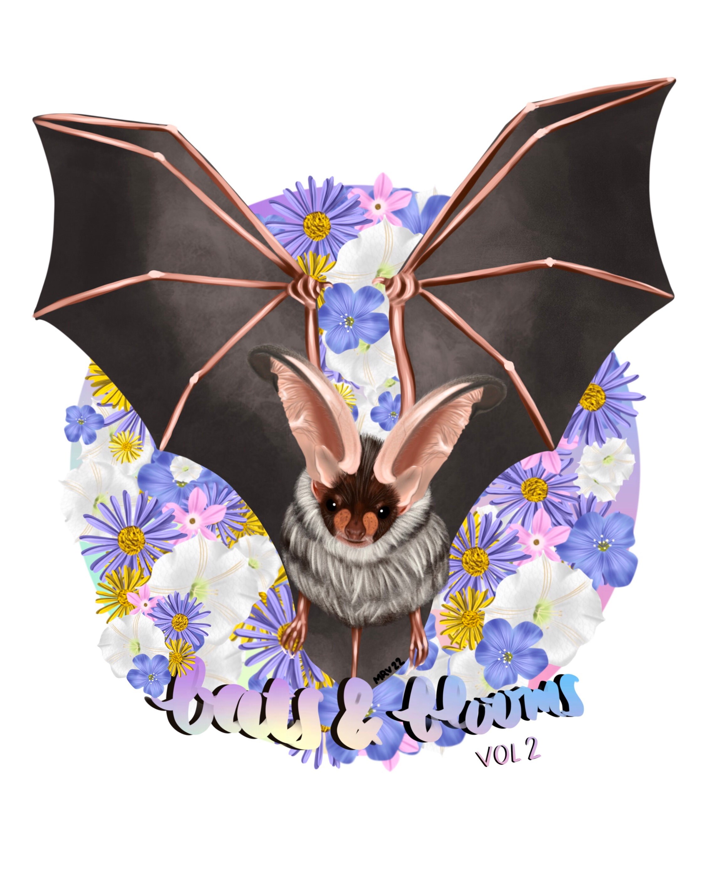 Spotted Bat Art Print - Etsy