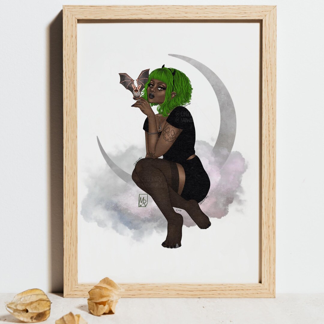 Devil Witch Art Print - Etsy