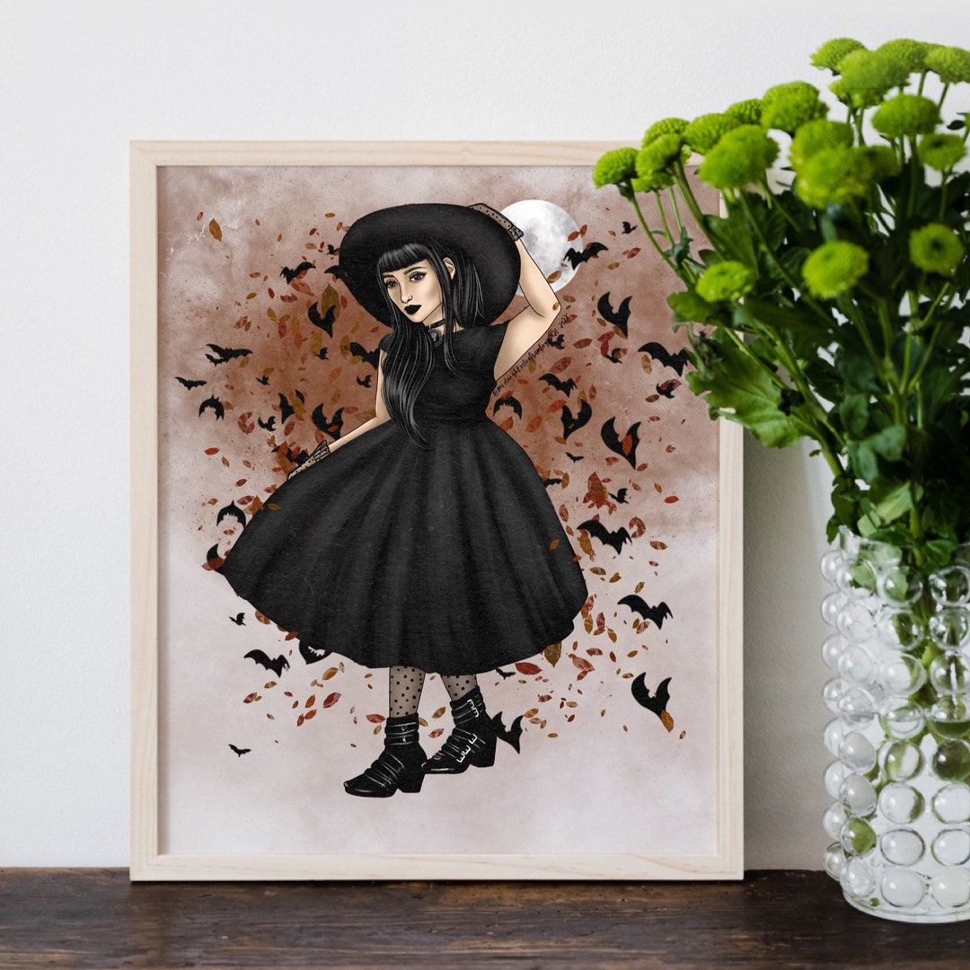 Goth Witch Art Print - Etsy