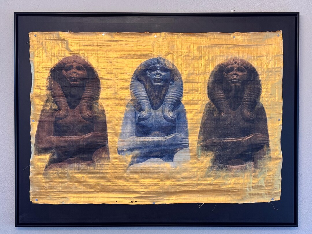 Queen Nofret Cyanotype Triptych (multi-toned Cyanotype) on Egyptian ...