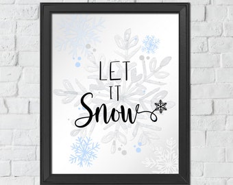 Let It Snow Art | Etsy