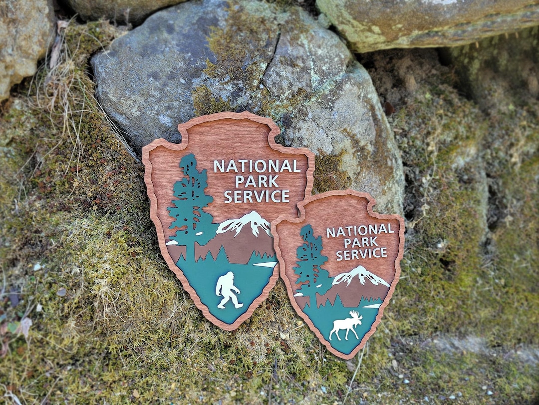 National Park Service Sign, NPS, Arrowhead Sign, Laser Cut Wood Sign ...