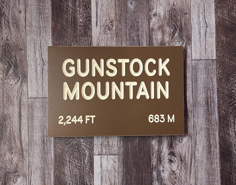 Gunstock Mountain Summit Sign, New Hampshire Trail Sign, Carved Sign - Etsy