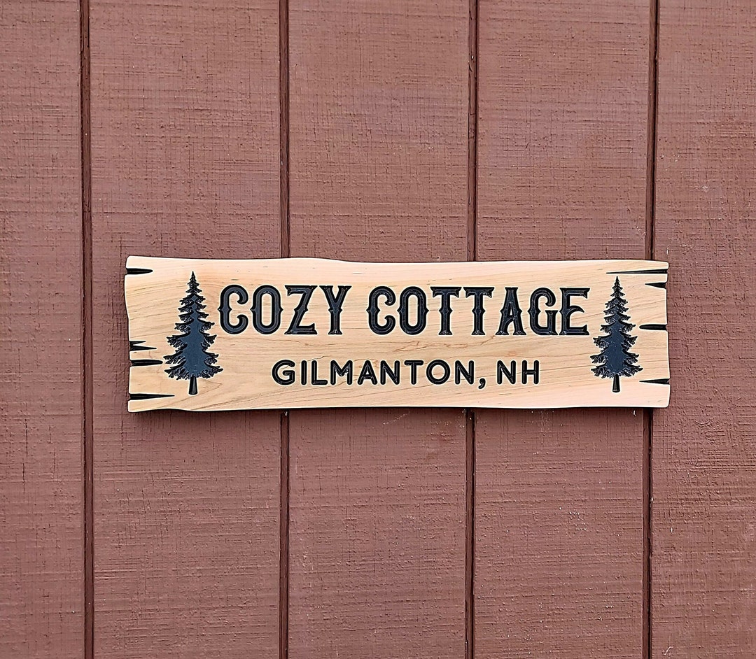 Custom Rustic Pine Tree Sign, Camp Sign, Cabin Decor - Etsy