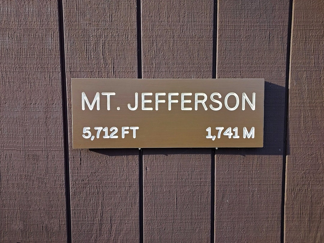 Mt Jefferson Sign, New Hampshire Trail Sign, Summit Sign, Carved Sign ...