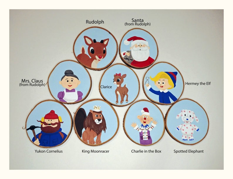 Classic Christmas Ornaments Rudolph Santa Claus is Comin to - Etsy