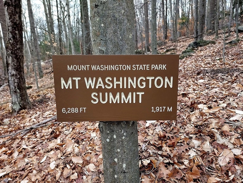 Replica Mount Washington Sign, Summit Sign, Mt Washington Sign, New ...