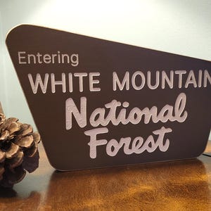 Replica White Mountain National Forest Sign, New Hampshire Trail Sign ...
