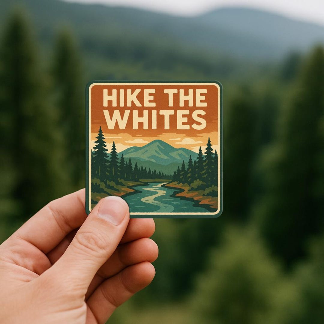 Hike the Whites Decal - NH, White Mountains, New Hampshire, Car Decal ...