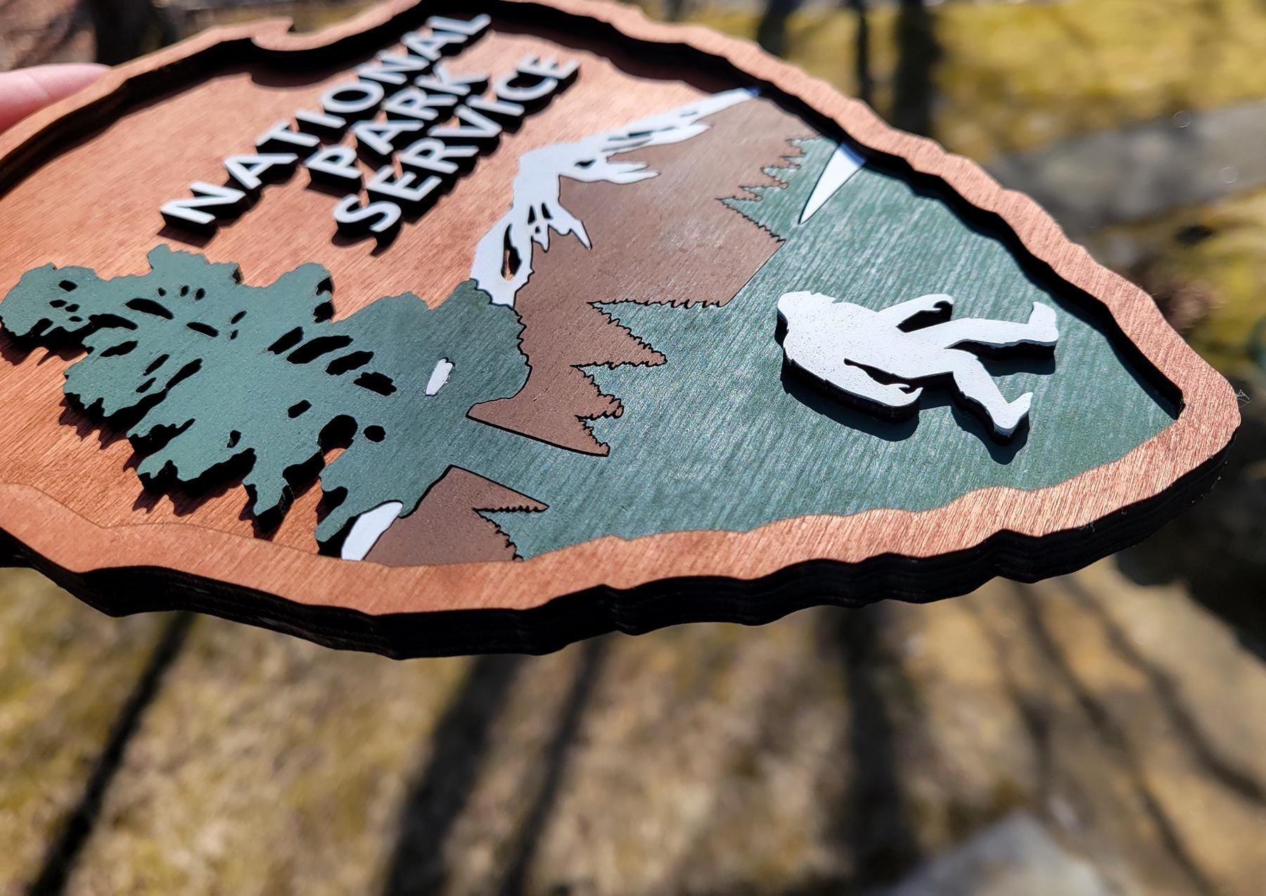 National Park Service Sign, NPS, Arrowhead Sign, Laser Cut Wood Sign ...