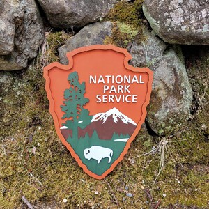 National Park Service Sign, NPS, Arrowhead Sign, Laser Cut Wood Sign ...