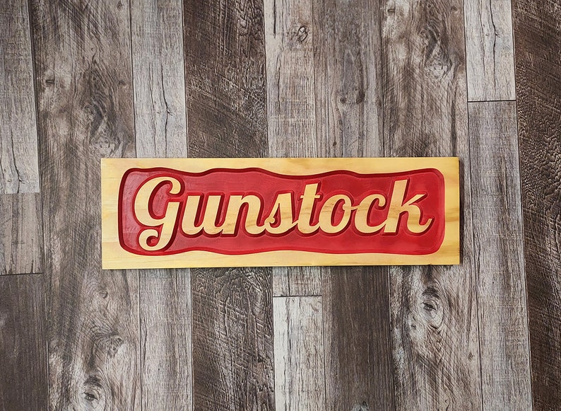 Gunstock 18" Carved Sign, Gunstock Mountain, Gilford NH - Etsy