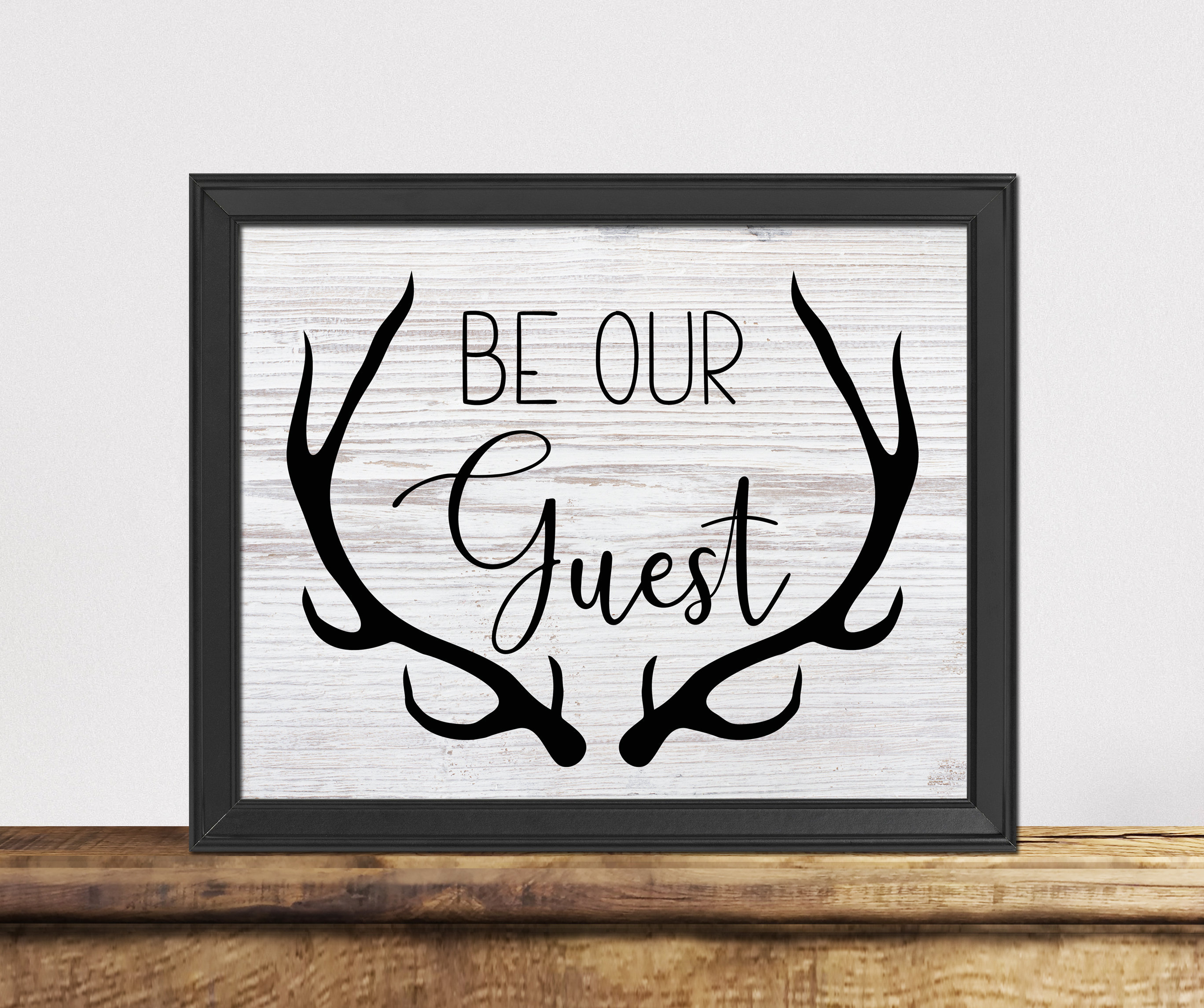 Be Our Guest Printable Art Digital Download Deer Antler | Etsy