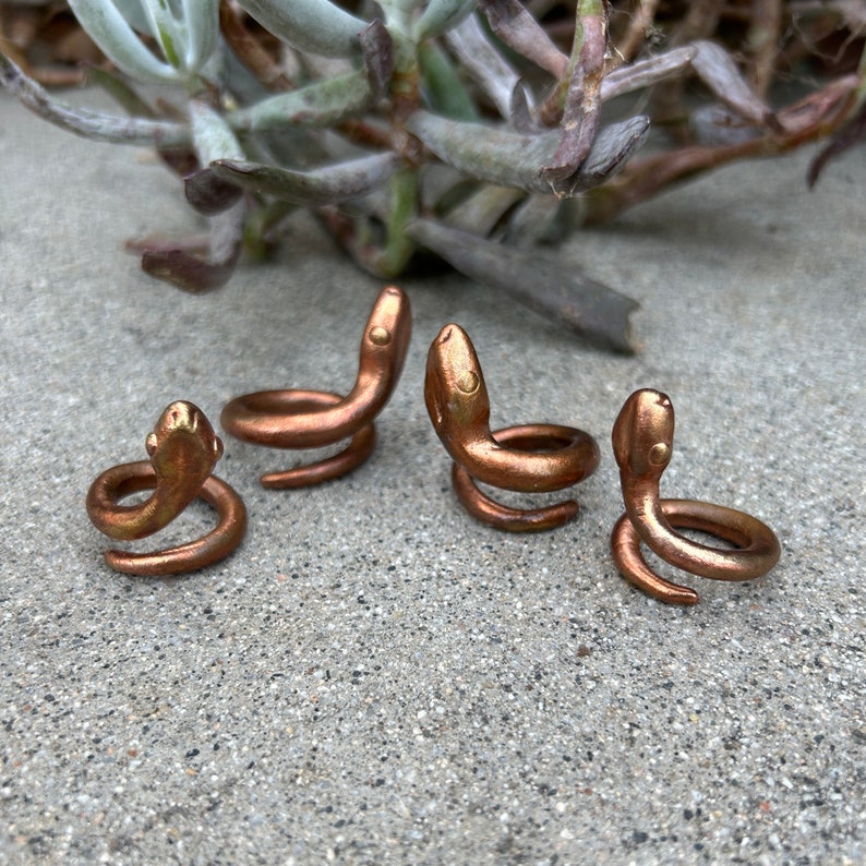 Electroformed Copper Snake Rings - Etsy