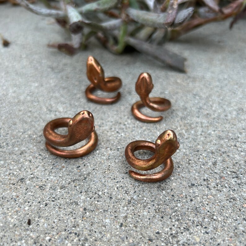 Electroformed Copper Snake Rings - Etsy