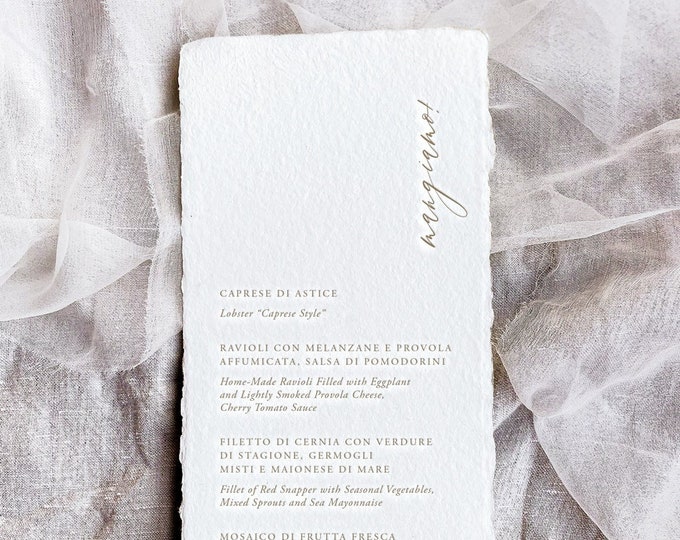DOLCE Letterpress Wedding Menus, a Romantic, Elegant and Unique ...
